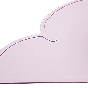 PandaEar 2 Pack Silicone Table Placemats Food Grade Mats for Kids Baby Toldder| BPA Free Non Slip Eating Table Mat Lightweight Portable with Unique Raised Edge (Pink Grey)