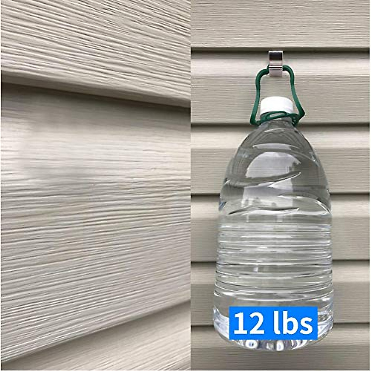 DEEKOUDT YES Time 10 Piece No Hole Heavy Duty Hanger Vinyl Siding Hooks Jagged Design to Increase Grip