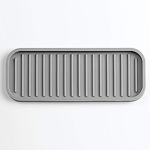 iDesign Lineo Kitchen Sponges, Scrubbers, and Soap, Sink Tray-Set of 2