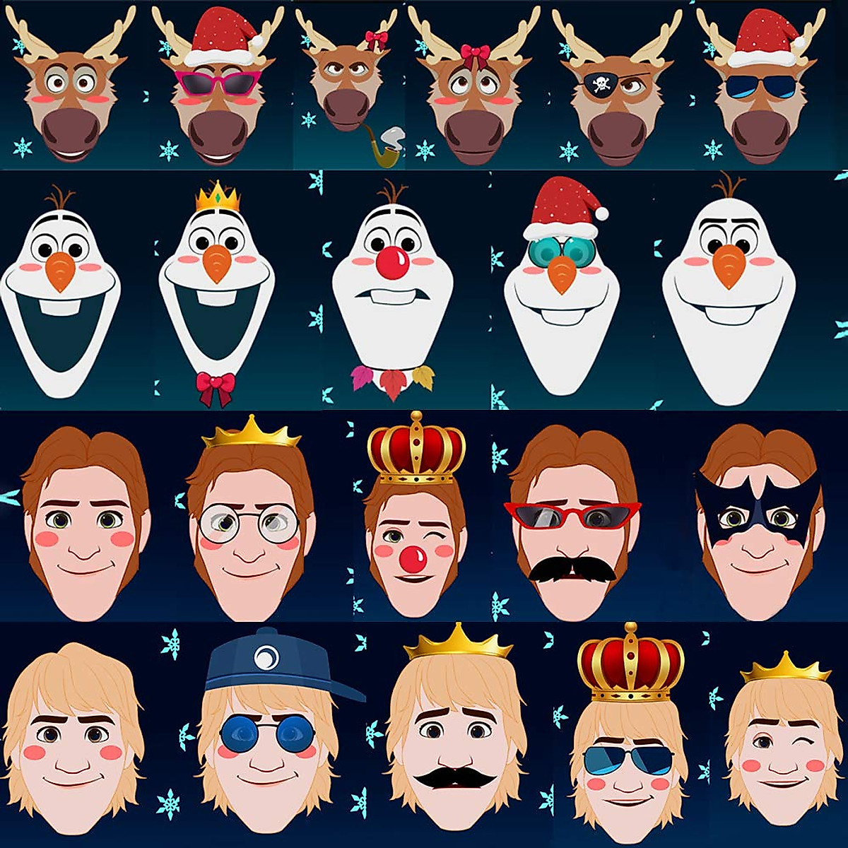 36 Pieces Sticker Sheet, Sticker Packs Kids, Princess Stickers for Kids, Make a Face Stickers Sheets, Make Your Own Sticker, Party Game Stickers DIY Activities Stickers for Kids Ages 4-8