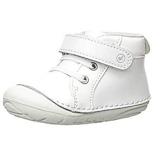 Stride Rite baby boys Soft Motion Frankie Athletic Sneaker, White, 3 Infant US