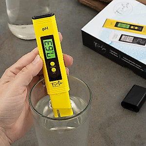 Fresco Dwell pH and TDS Meter Combo, Digital Water Tester with 3-in-1 TDS Meter, Professional High Accuracy Pen Type pH meter with ± 2% for Hou