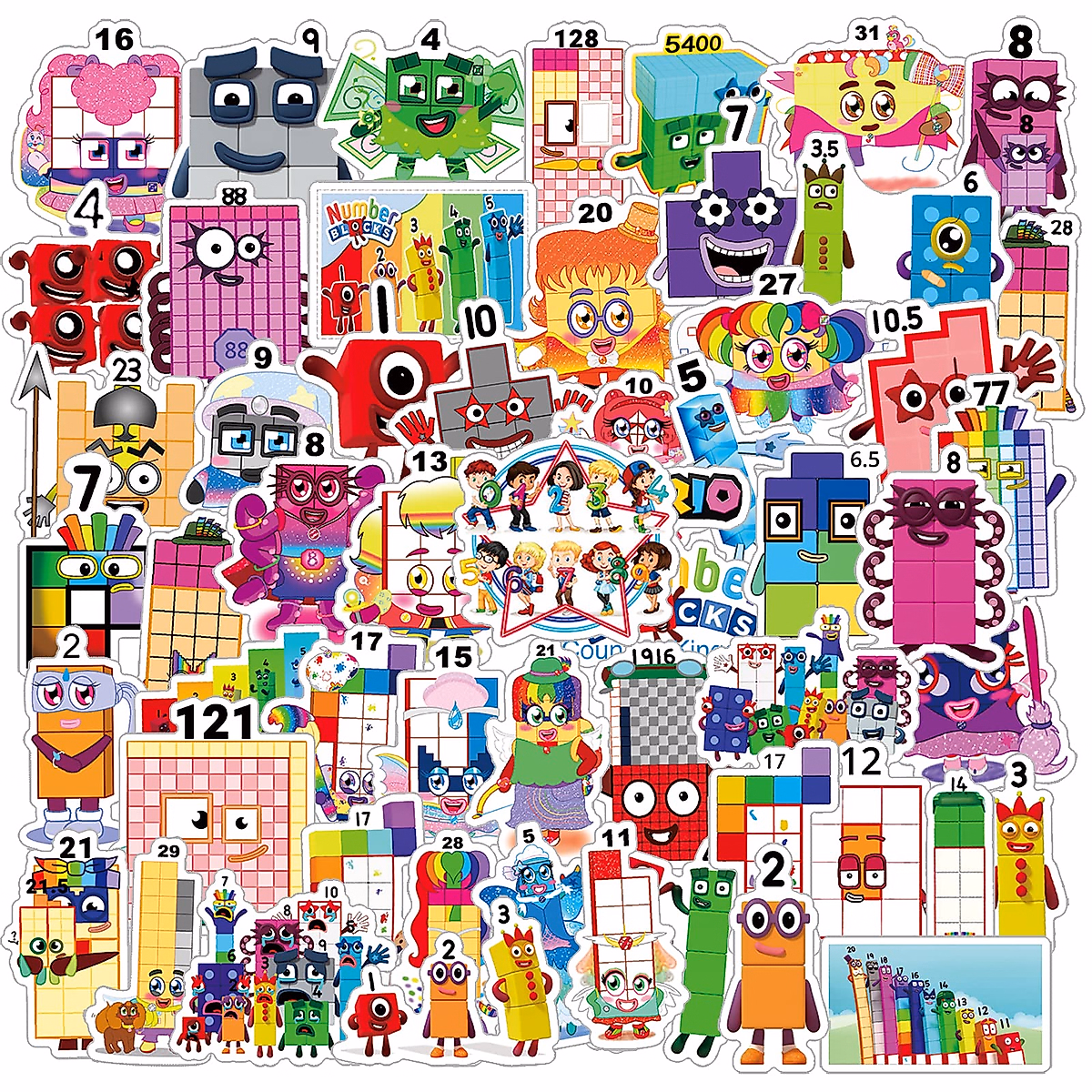 52pcs Animated TV Series Cartoon Deacls Stickers Pack | Anime PVC Waterproof Sticker for Adults Water Bottle Skateboard Scrapbook