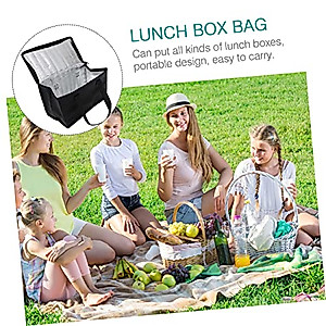 Mikinona Camping Insulated Bag Insulation Food Delivery Durable Thermal Insulation Decorative Thermal Food Ice Aluminum Black Non-woven Fabric Zipper Insulated Delivery Pouch