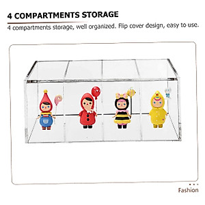 Cabilock 1pc Box coffee storage box flatware storage case Coffee Storage Case utensil organizer with lid plastic tea bag organizer Holder flip case Acrylic gift clamshell Coffee machine