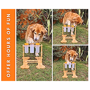 LOOBANI Dog Puzzle Toys Wooden - Interactive Dog Toys for Boredom, IQ Training and Mental Brain Stimulation, Treat Dispensing Dog Toys/Dog Entertainment Toys/Food Slow Feeder for Small to Large Dogs