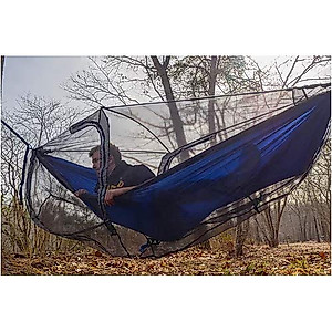 ENO Guardian DX Bug Net - Protective Deluxe Hammock Netting - for Camping, Hiking, Backpacking, Travel, a Festival, or The Beach - Charcoal
