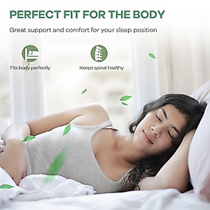 NChanmar 8 inch Memory Foam Mattress Cooling Gel Green Tea Mattress/Pressure Relieving/CertiPUR-US Certified/Bed-in-a-Box/Cooling Gel Foam, White,Queen