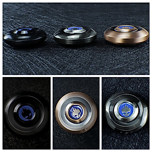 YIJO Fidget Spinners, Metal Fidget Toys, Silver Fidget Spinners for Kids and Adults Named Shadow Silver Could Glow in The Dark