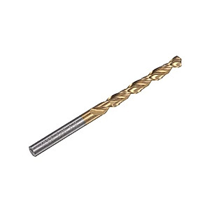 HARFINGTON Twist Drill Bit 6mm Titanium Coated (HSS-E) M42 High Speed Steel 8% Cobalt Straight Shank for Stainless Steel Aluminum Alloy Metal