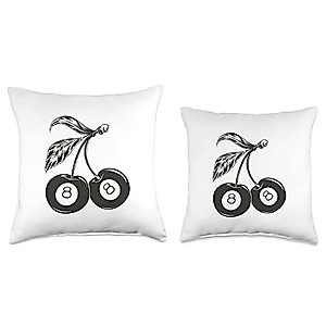 Billiard Fruit Billiard Ball Fruit Cherries Throw Pillow, 18x18, Multicolor