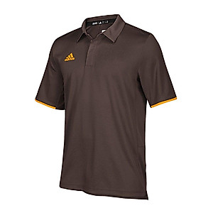 adidas Team Iconic Coaches Polo - Men's Multi-Sport M Coffee/Collegiate Gold