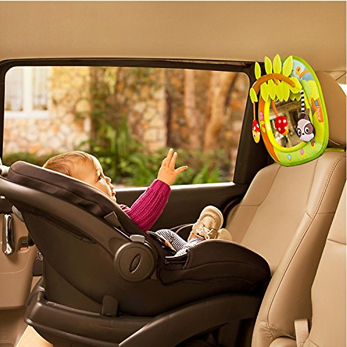 Munchkin Brica Baby Car Mirror, Swing! Baby in-Sight Auto Mirror for Rear Facing Carseats, Black