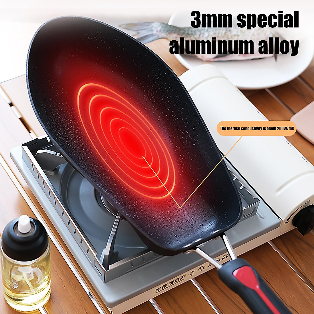 Axfbim Nonstick Frying Pan Set, 3D Fish Shape Non-Stick Pan, Carp Roasted Fish Grill Pan, Oil-saving non-breakable fish frying pan, for Cooking, Grilling, Frying