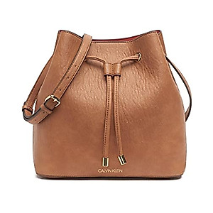 Calvin Klein Gabrianna Novelty Bucket Shoulder Bag, Caramel