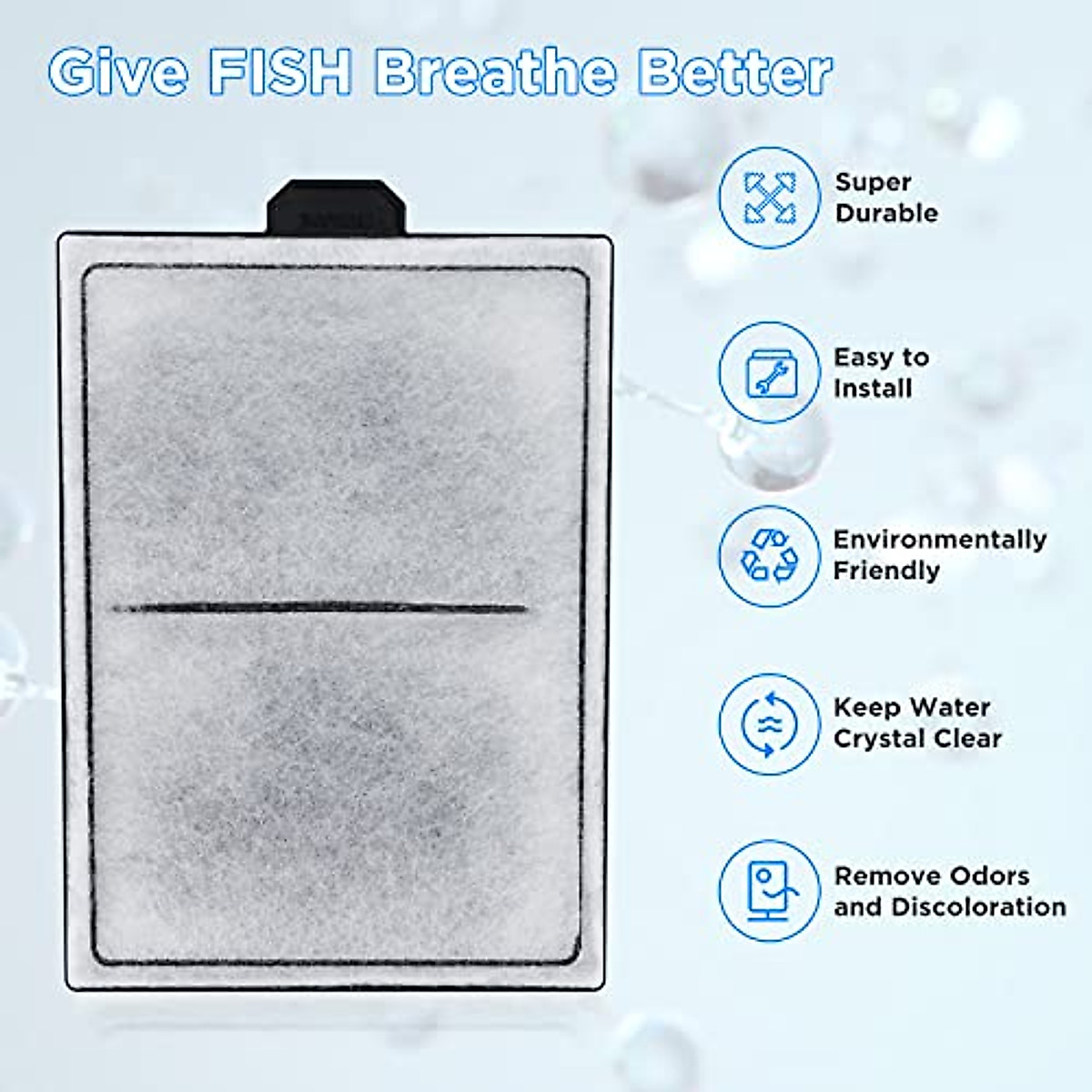 HiTauing 12 Packs PF-L Carbon Cartridge for Top Fin Silenstream PF20, PF30, PF40 and PF75 Power Filters