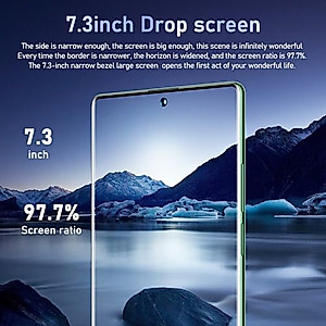 2023 Global Version S22 Ultra Smartphone 7.3INCH 5G Mobile Phones 16GB RAM 1TB ROM Cell Phone Facial Fingerprint Unlocking ID Dual Sim Card,Green-1TB