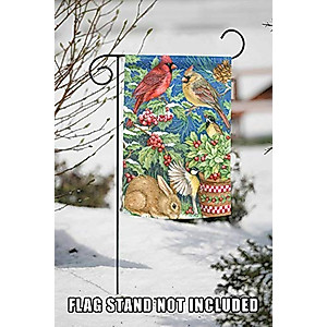 Toland Home Garden 119372 Winter Feast Winter Flag 12x18 Inch Double Sided Winter Garden Flag for Outdoor House Flag Yard Decoration