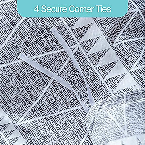 Lekesky Grey Duvet Cover Queen Size Boho Comforter Cover Queen 3pcs Ultra Soft Microfiber Breathable Bedding Duvet Cover Set with Zipper Ties (1 Duvet Cover 90x90 +2 Pillow Cases, No Comforter)