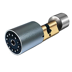 JADERY Variable Size Smart Door Lock Outdoor Door Lock Electronic Lock Fingerprint Door Lock APP Cylinder Door Password Lock (Color : Password Fingerprint)