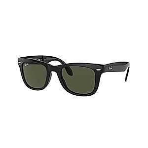 Ray-Ban Men Square Sunglasses Black Frame Grey Lens Medium