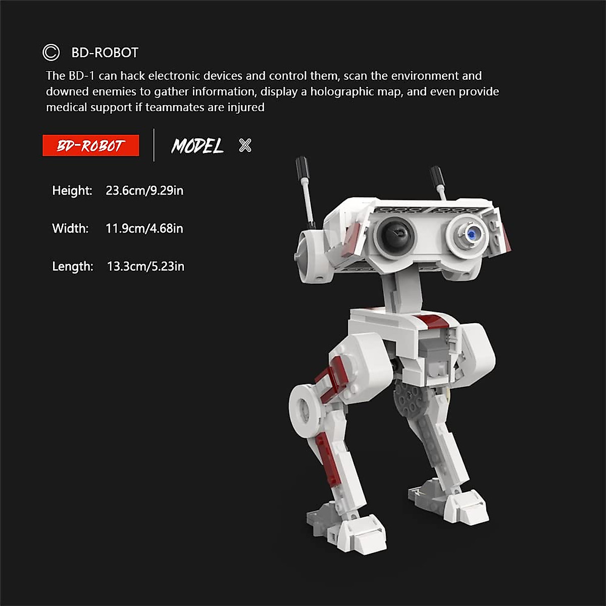 Sayotoo Space War Bd-1 Building Block Set,Collectible Toy; Puzzle Robot Kit for Kids(414 PCS), White