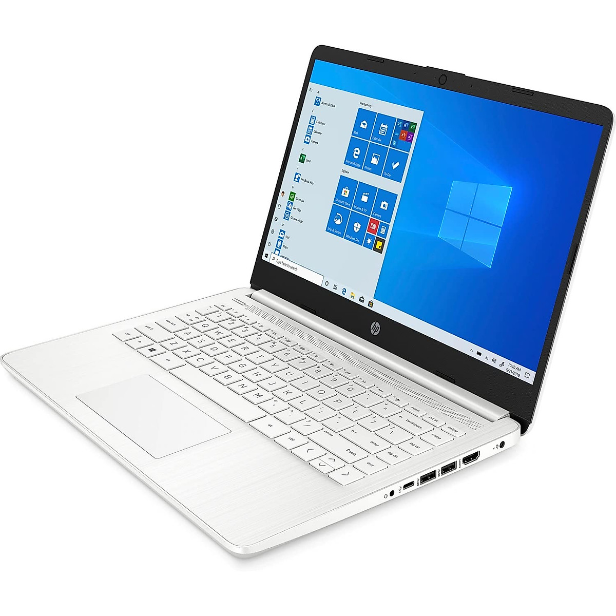 HP Laptop 14-fq0048nr 14" HD (1366 x 768) Touchscreen, AMD 3020e, AMD Radeon Graphics, 4 GB DDR4 RAM, 64GB eMMC Storage, Windows 10 Home S, White (Renewed)