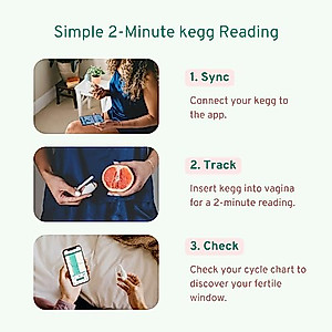 kegg Fertility Tracker + Free Fertility App | 12-Month Pregnancy Warranty | No Recurring Costs | Predicts Fertile Window | Helps Exercise Pelvic Floor Muscles