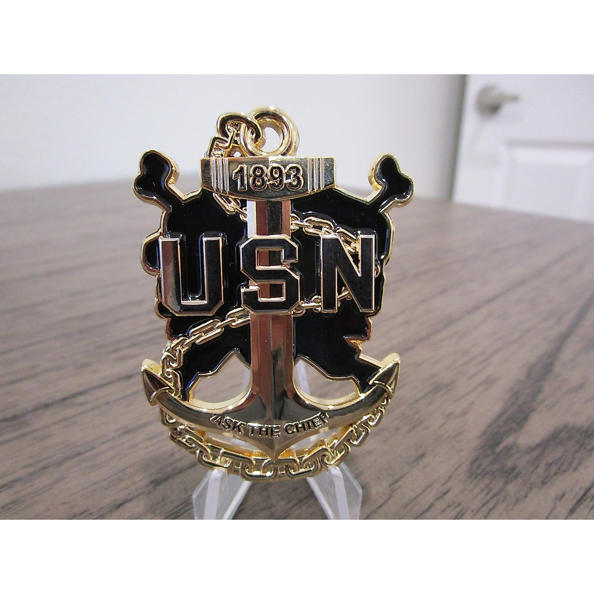 United States Navy Ask The Chief 3 Skulls Chief Petty Officer Challenge Coin