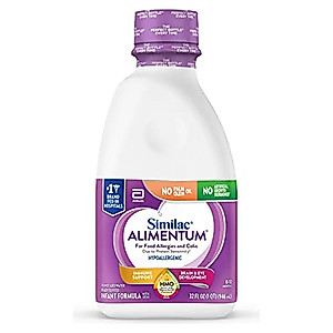 Similac Alimentum with 2’-FL HMO Hypoallergenic Infant Formula, for Food Allergies and Colic, Suitable for Lactose Sensitivity, Ready-to-Feed Baby Formula, 32-fl-oz Bottle