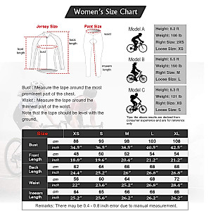 Mysenlan Women's Cycling Long Sleeve Breathable Jersey Set 3D Padded Long Pants Bike Shirt Bicycle Tights Clothing Black