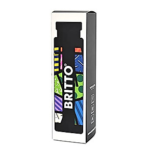 BRITTO Romero 25oz Insulated Water Bottle, Stainless Steel, Colorful Landscape - Black'