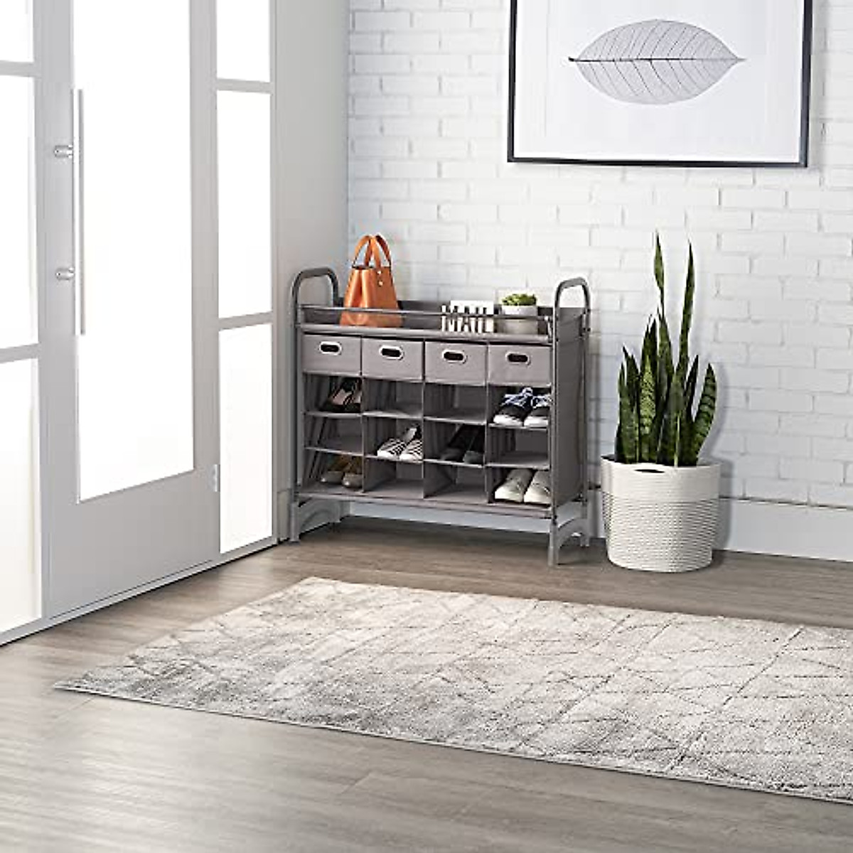neatfreak 16 Cube Storage Organizer 4-Tier Stackable Shoe Organizer For Closet Organization - Free Standing Cube Shoe Rack With Drawers - 35.2 x 13 x 32.6 in