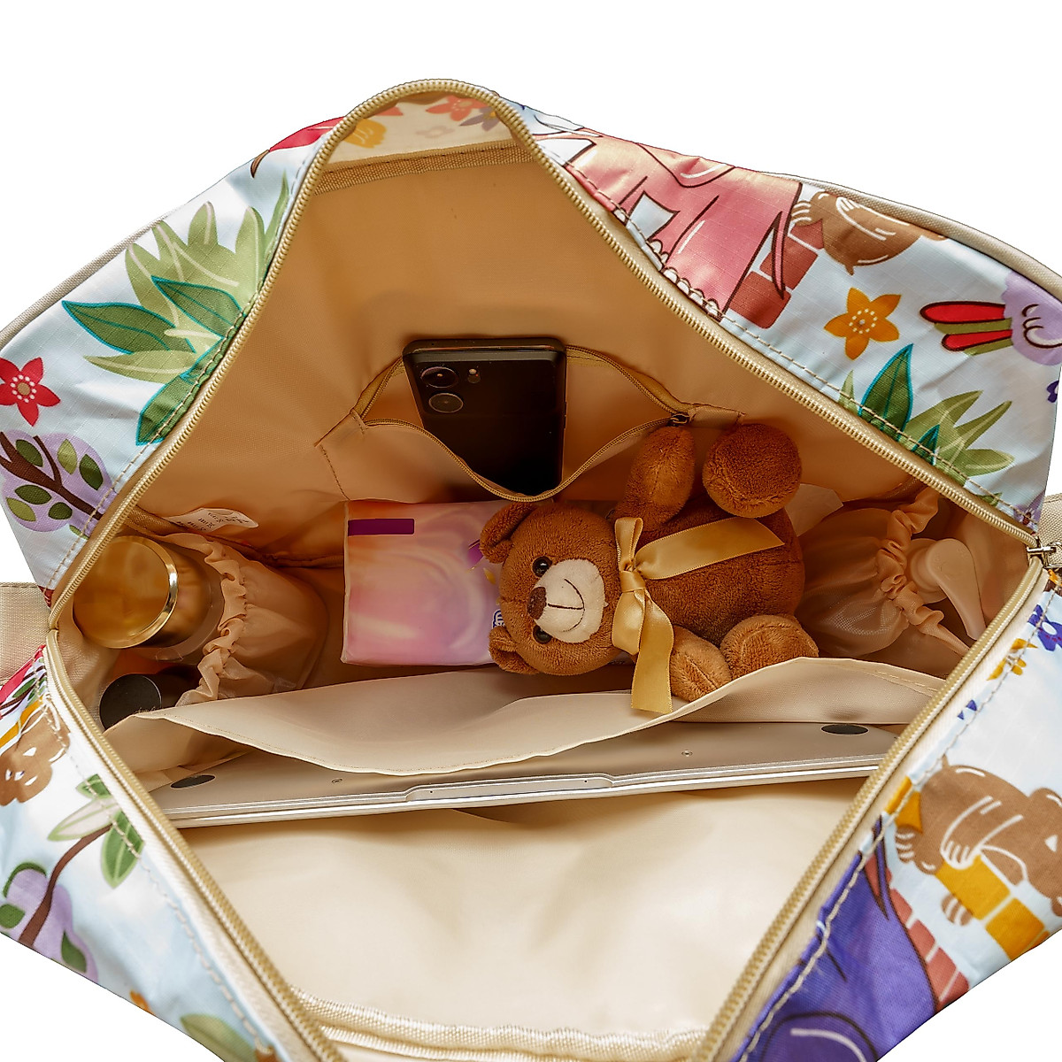 Alipher Diaper Bag Women Tote Bag Nylon Nappy Bag Durable Shoulder Bag Pregnant Handle Bag, Multi, Large