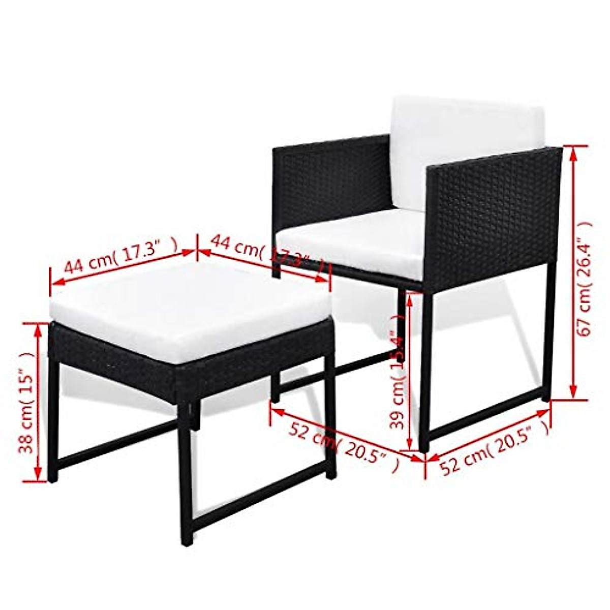 Tidyard Modern 12-Person Outdoor Dining Set 13 Pieces Furniture Set Tempered Glass Table Black Poly Rattan for Garden Patio