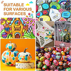 24 Colors Acrylic Paint Pens, Dual Tip Acrylic Paint Markers with Brush Tip and Fine Tip, Acrylic Pens for Rock Painting, Wood, Canvas, Stone, Glass, Ceramic,DIY Crafts Making Art Supplies