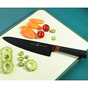 TUO Japanese Chef Knife Professional Chefs Knife 8 inch, AUS-8 Steel Kitchen Knife for Home Restaurant, Ergonomic Pakkawood Handle with Sheath and Gift Box