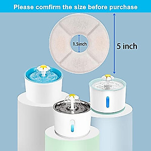 【New Version】 Cat Water Fountain Filters, 8 Pack Replacement Pet Fountain Filter Fit with 3 Premium Filtration System, Packaged with 4 Pre-Filter Sponges & 1 Cleaning Brush