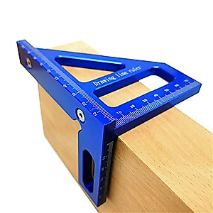 Zeglavi 45/90 Degree Aluminum Alloy Woodworking Square Protractor Miter Triangle Ruler Layout Measuring Tool for Engineer Carpenter