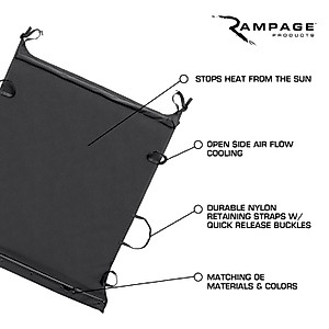 Rampage California Brief Soft Top | Vinyl, Black | 90701 Fits 1976 - 1986 Jeep CJ7
