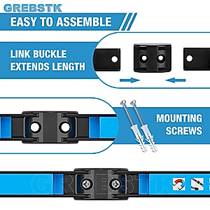 GREBSTK 18 IN Magnetic Tool Holder Strip Heavy Duty Magnetic Tool Bar Metal Tool Organizer Rack with Mounting Screws, 4PCS