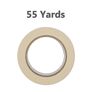 LICHAMP Wide Masking Tape 2 inches, White Masking Tape Bulk Multi Pack, General Purpose & High Performance, 1.95 inches x 55 Yards x 4 Rolls (220 Total Yards)