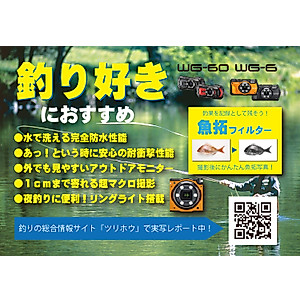 RICOH Waterproof Digital Camera WG-60 Black 14m Withstand Shock 1.6m Cold -10 BK 03825