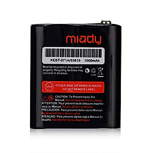 Miady Pack of 2 Two-Way Radio Rechargeable Batteries 3.6V 1000mAh for Talkabout Motorola 53615 KEBT-071A KEBT-071-B KEBT-071-C KEBT-071-D