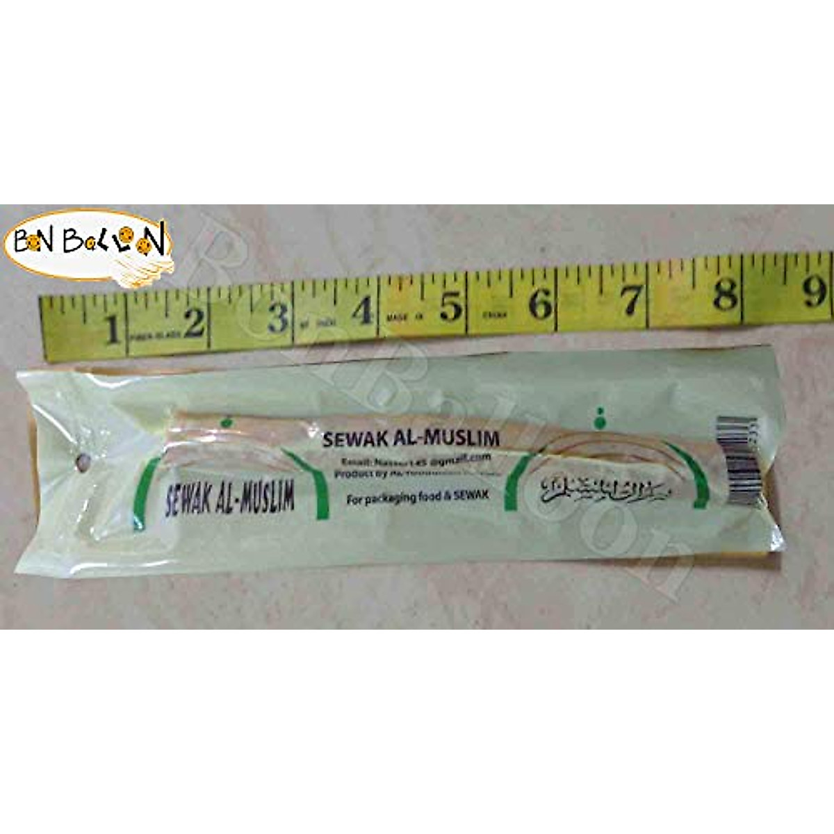 bonballoon Sewak Siwak Meswak Miswak Sticks Stick Al Muslim Natural Herbal Toothbrush Vacuum Sealed Arak Peelu Natural Flavored Brush Tooth Toothbrush 100% Organic (Three (3) Toothstick)