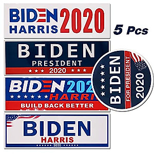 Guppyhill 5Pcs Joe Biden Bumper Sticker 2020 for Presidential Election-Biden 2020 Bumper Sticker-Biden 2020 Bumper Sticker Car Decals-Joe Biden Stickers- Biden Bumper Stickers for Cars and Truck