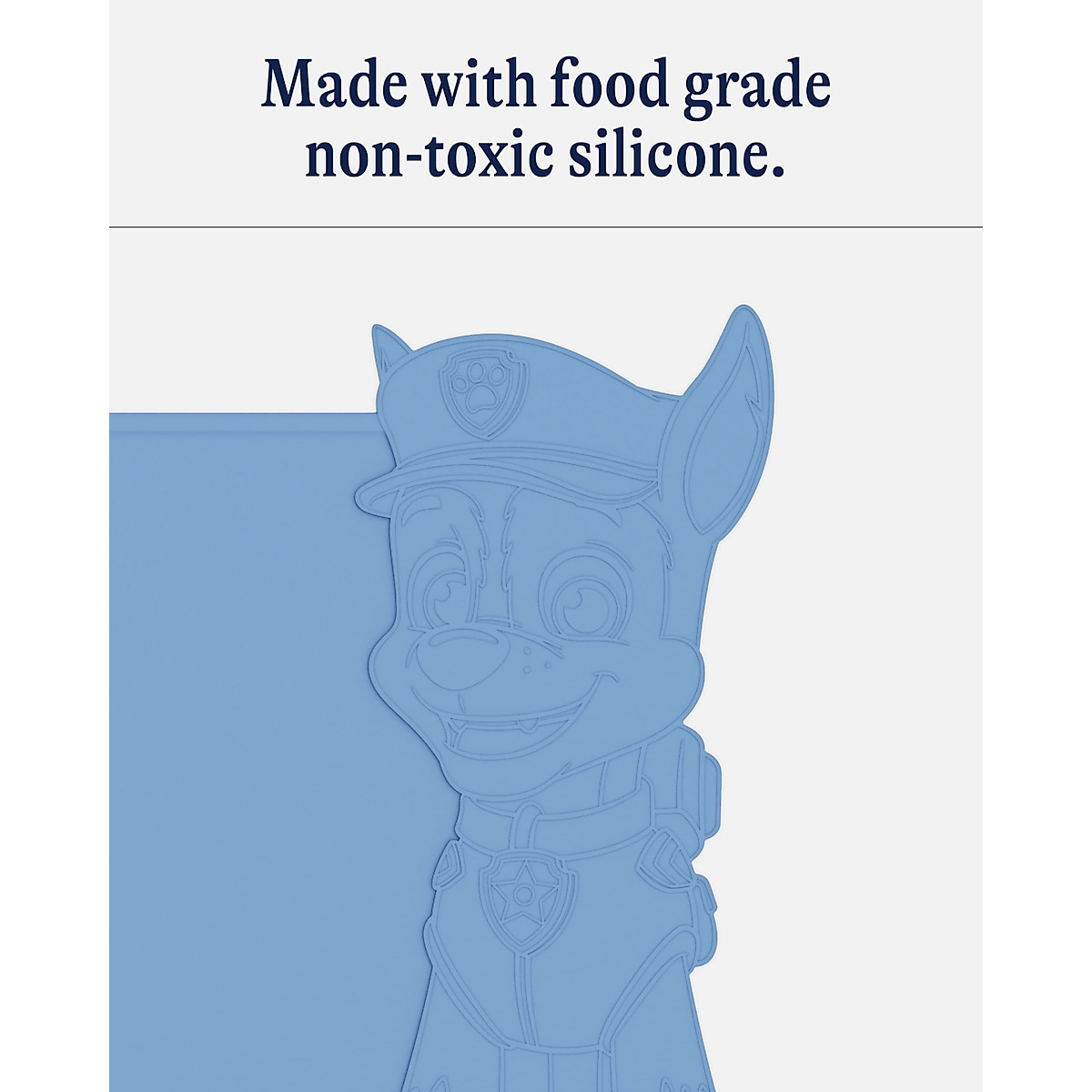 Lalo PAW Patrol Silicone Placemat for Toddlers & Babies - Non-Slip Kids Placemat for Restaurants & Dining Tables - Non-Toxic & BPA Free Safe - for Ages of 4 Months and Up - Chase