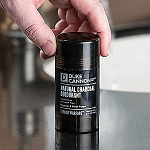 Duke Cannon Supply Co. Natural Deodorant for Men - Odor Protection, Activated Charcoal, Aluminum & Alcohol Free - Bergamont & Black Pepper, 2.75 oz