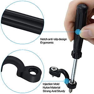 Kayak Pad Eye Deck Loops Tie Down with Screws for Kayak Rigging Boat(10Pcs,Black)