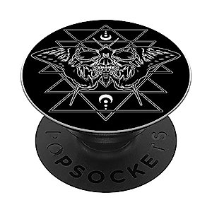 Witch Wiccan Mysticism Moth Butterfly Crescent Moon Occult PopSockets Swappable PopGrip